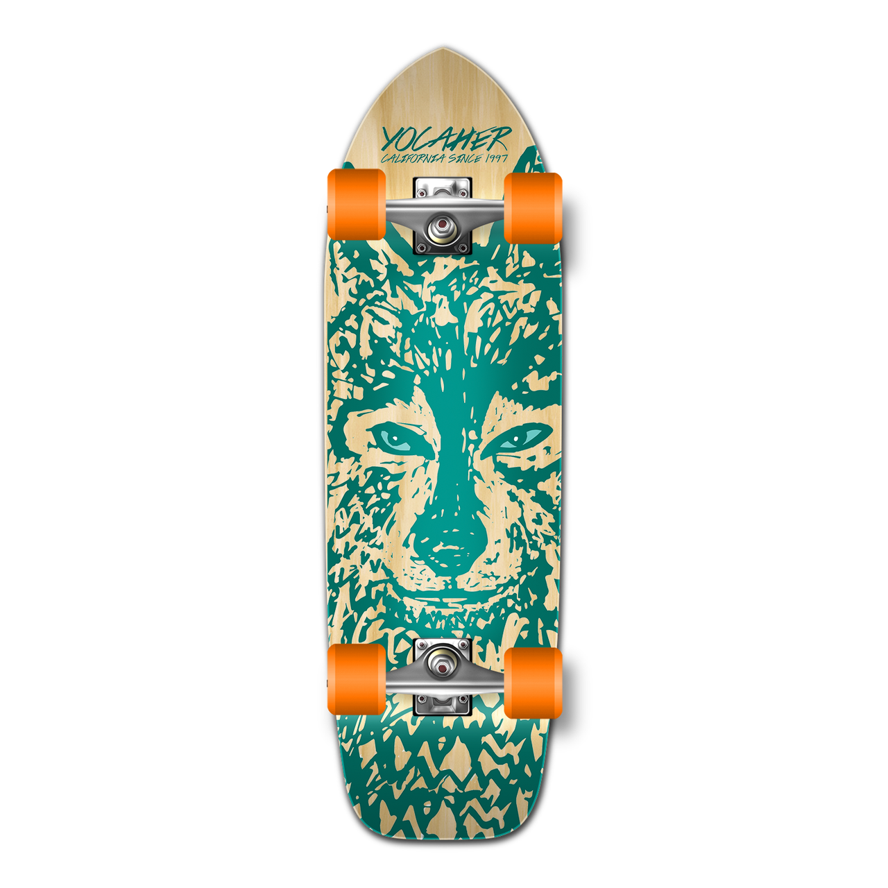 Old School Longboard Complete - Spirit Animal Series - Wolf