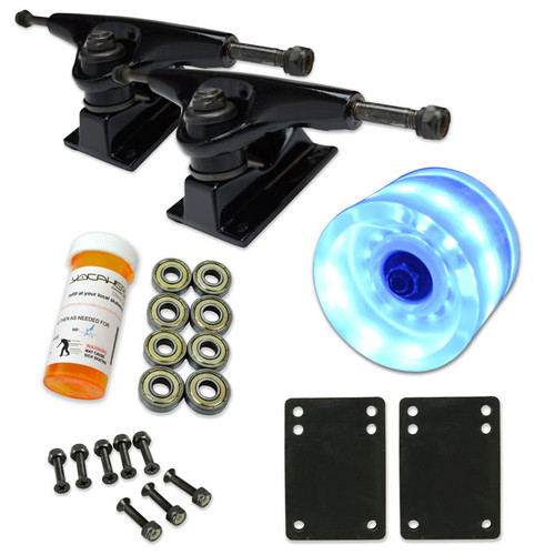 LED lighting Longboard wheels trucks Combo Sets