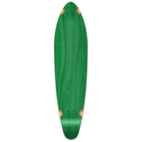 Kicktail Blank Longboard Deck - Stained Green