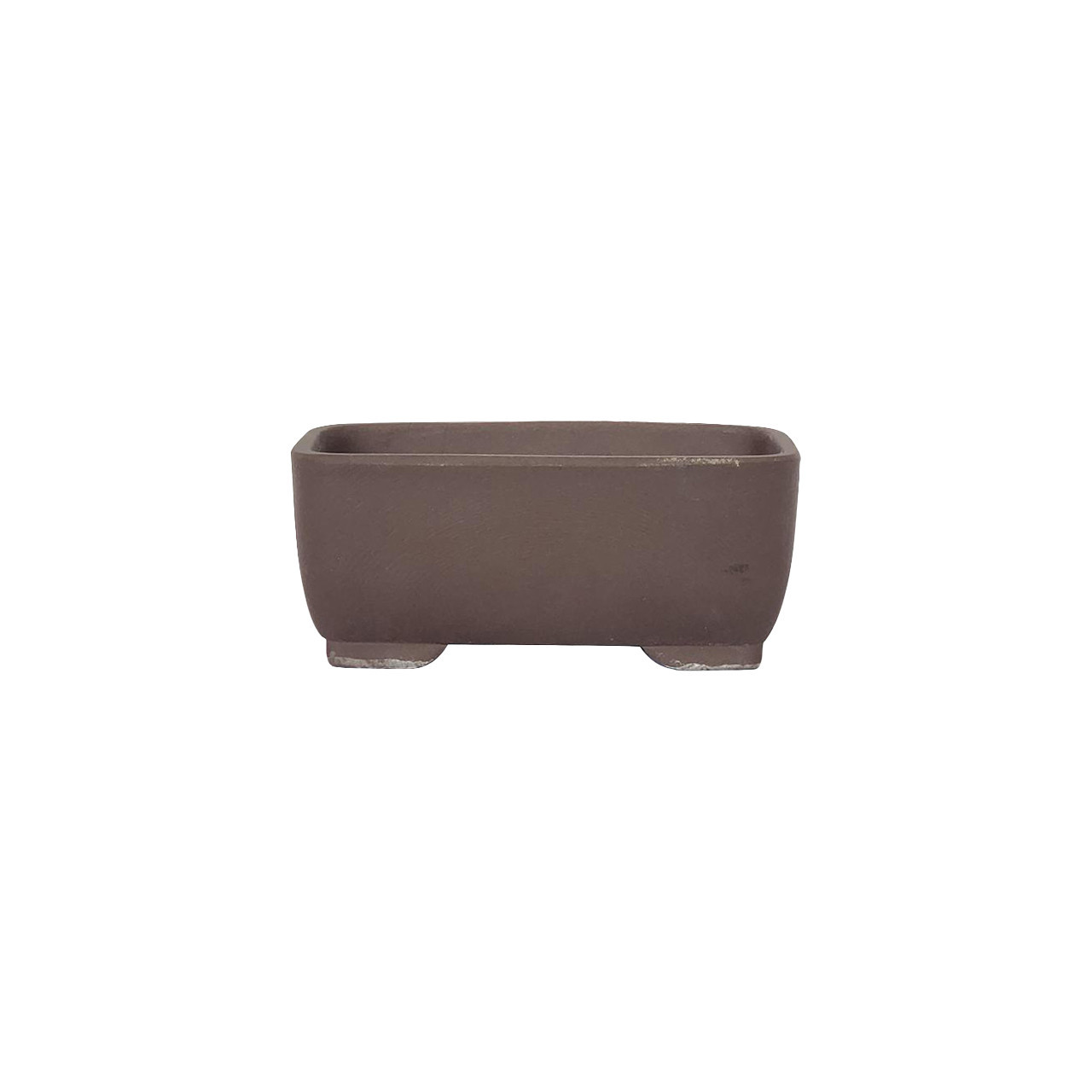 4-1/4" Unglazed Rounded Corner Rectangle Japanese Production Bonsai Pot ...