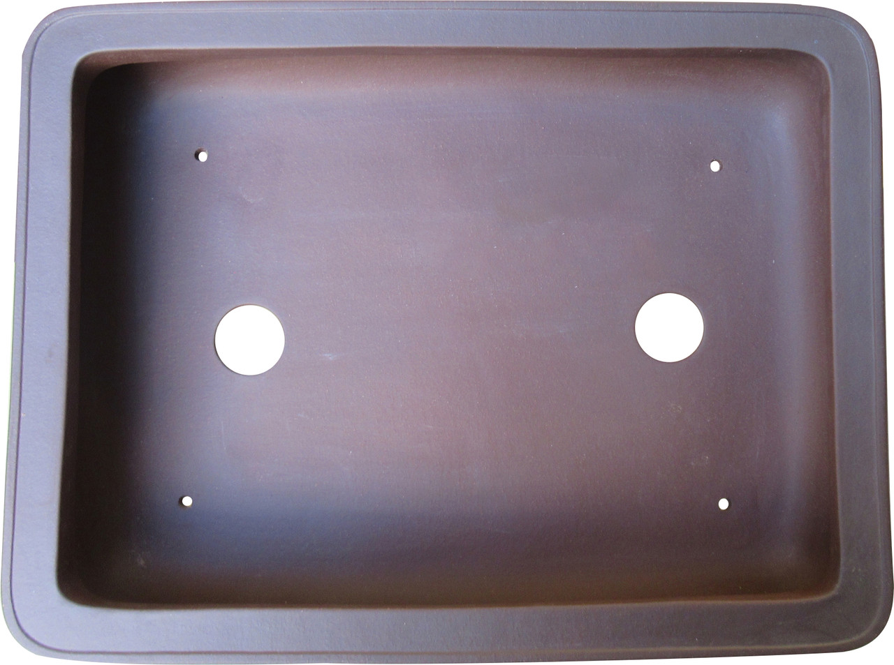 20" Rounded Rectangular Unglazed Bonsai Pot