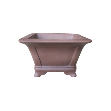 6" Slanted Flared Unglazed Semi-Cascade Shohin Bonsai Pot
