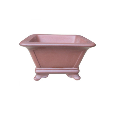 8" Slanted Flared Unglazed Semi-Cascade Bonsai Pot