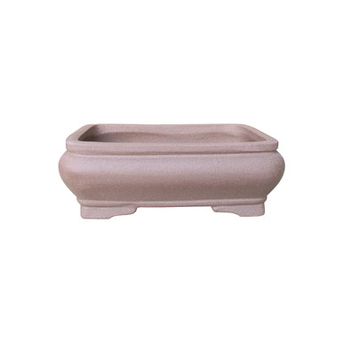 10" Rounded Rectangular Unglazed Bonsai Pot