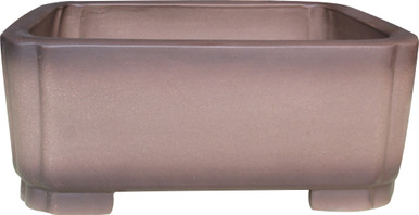 14" Straight Sided Deep Rectangular Unglazed Bonsai Pot (Dark Sand)