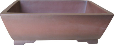 17" Slanted Rectangular Unglazed Bonsai Pot