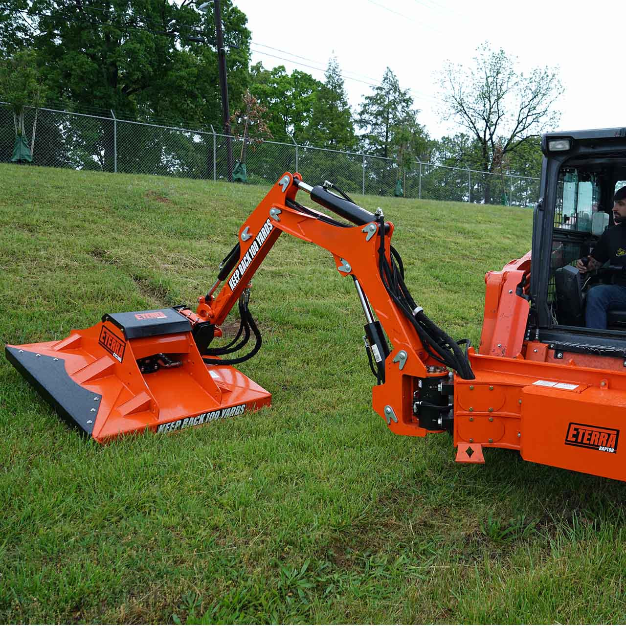 Raptor Skid Steer Boom Arm Mower Attachment | Eterra Attachments