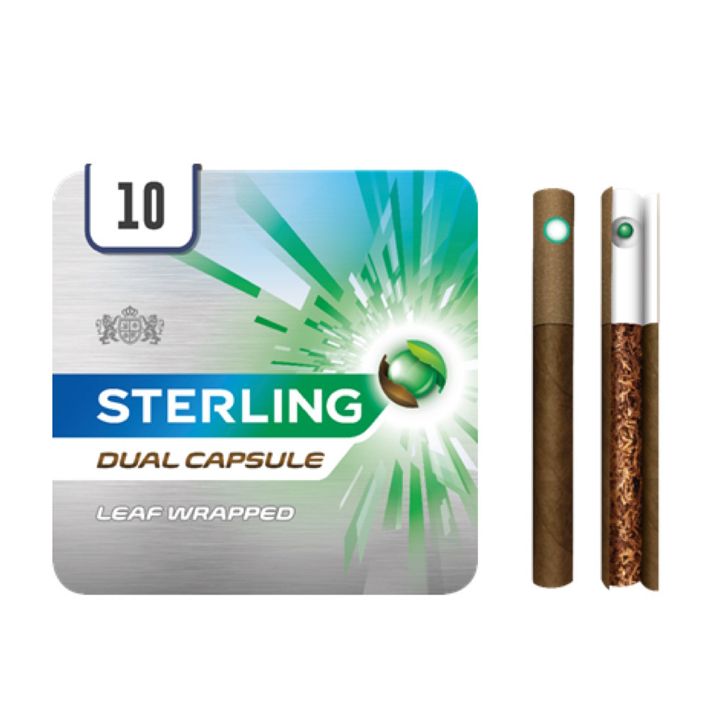 Sterling - Dual Capsule Leaf Wrapped Pack of 10 Cigarillos - GQ Tobaccos
