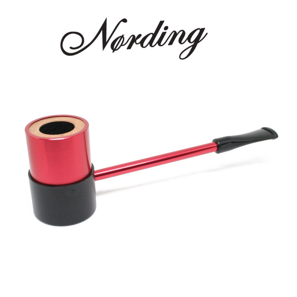 Erik Nording - Sailor Pipe - Aluminium Briar Lined - Red - GQ Tobaccos