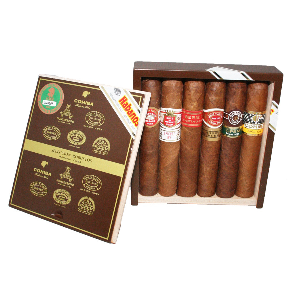 Cuban Seleccion Robusto Gift Box - 6 EMS Habanos Cigars - GQ Tobaccos