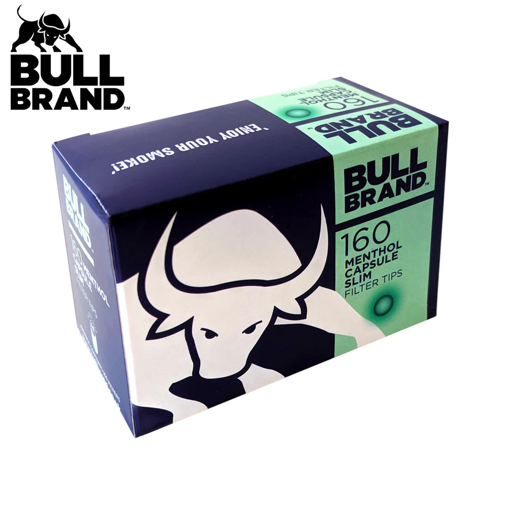 Bull Brand - Menthol - Capsule Slim Filter Tips - 160 Filters Per Box ...