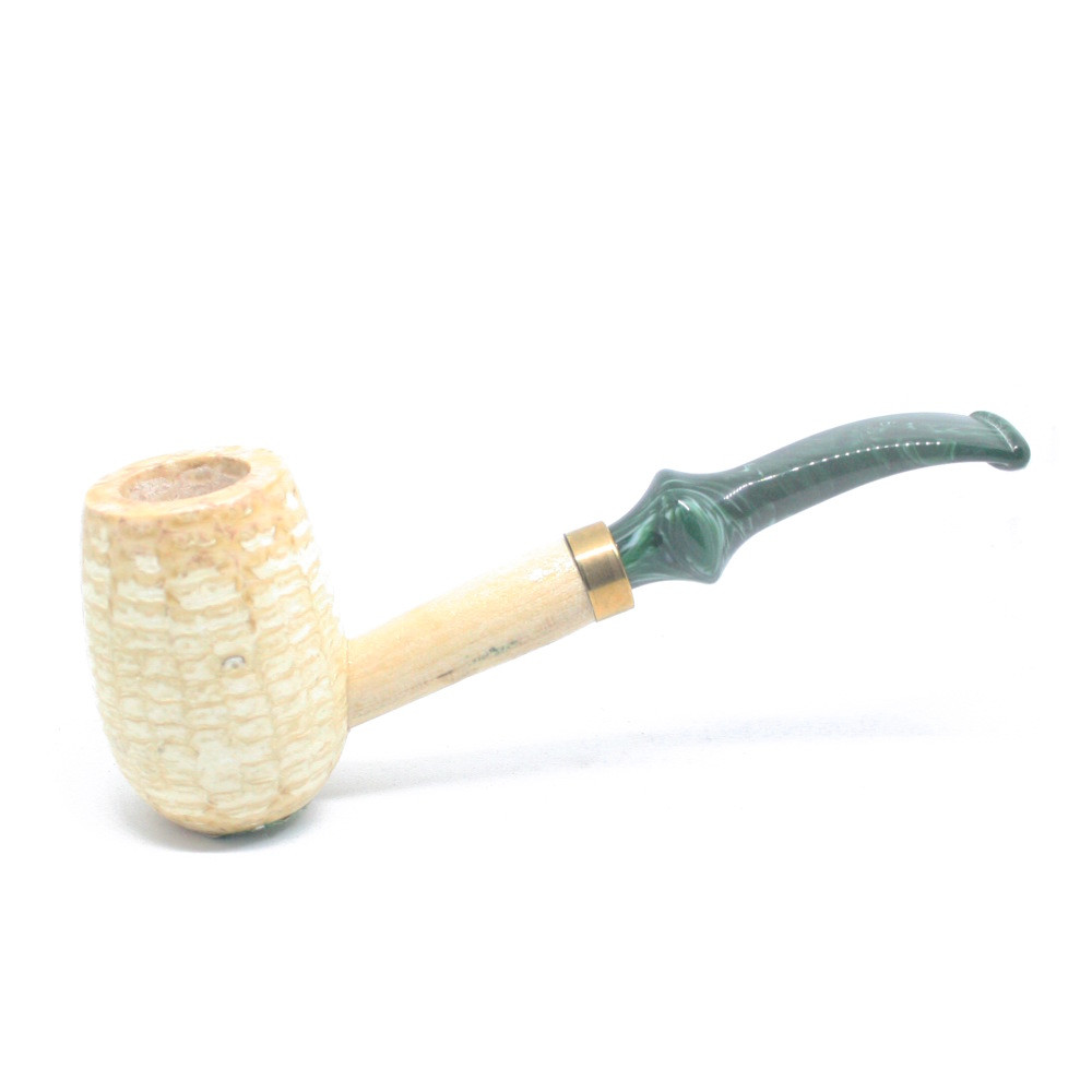 Missouri Meerschaum - Emerald - Corn Cob Pipe (Bent) - GQ Tobaccos
