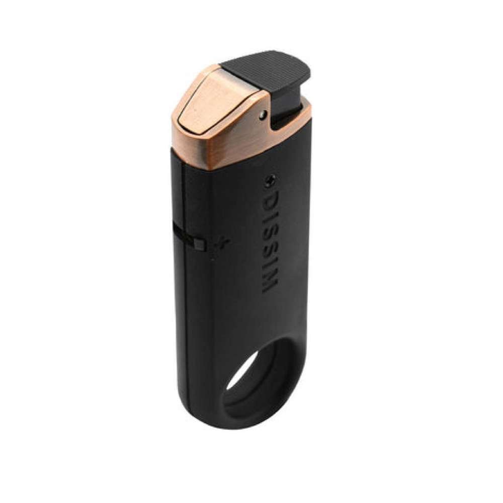 Dissim - Inverted Lighter - Soft Flame Pipe Lighter - Black Grey