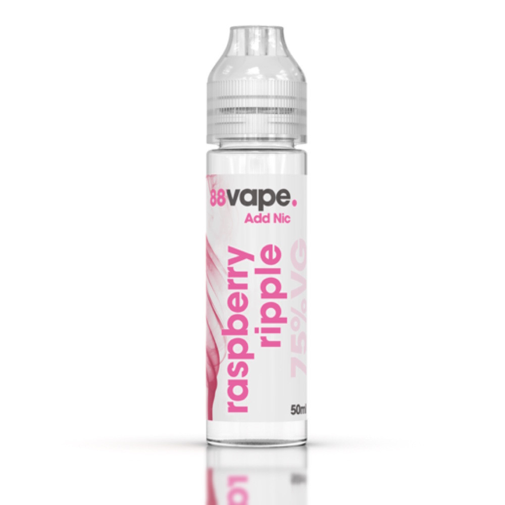 88 Vape - Raspberry Ripple - Shortfill 75% VG - 0mg - GQ Tobaccos