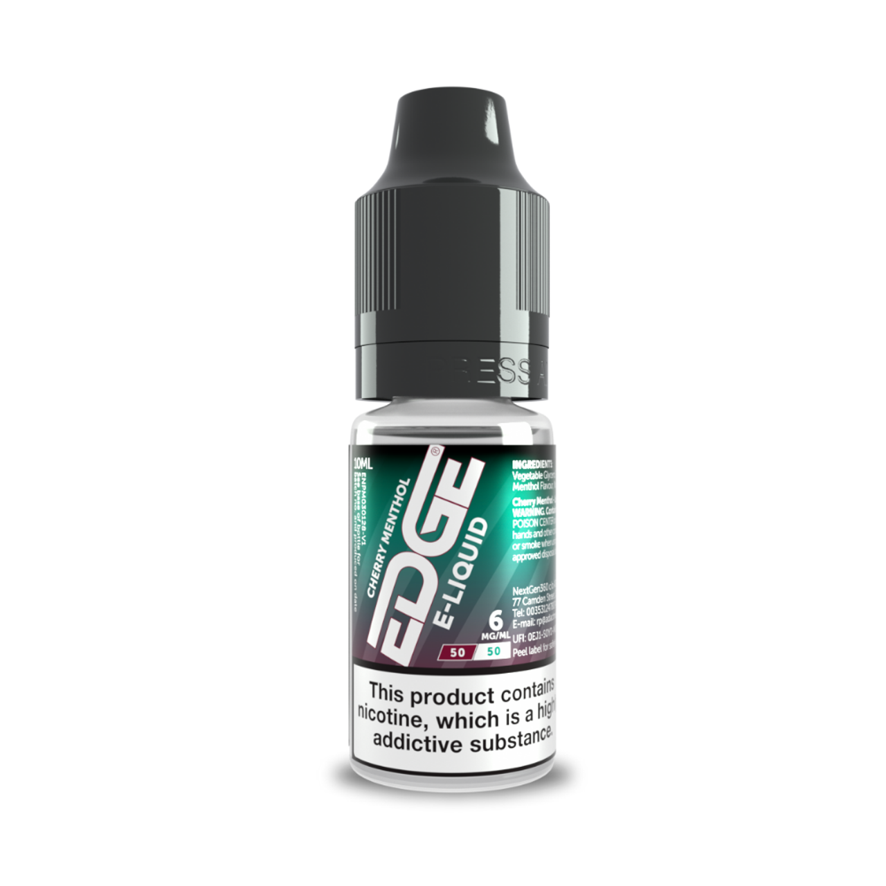 Edge - Cherry Menthol - 3mg / 6mg / 12mg / 18mg - 20 x 10ml Bottles E-Liquids - GQ Tobaccos