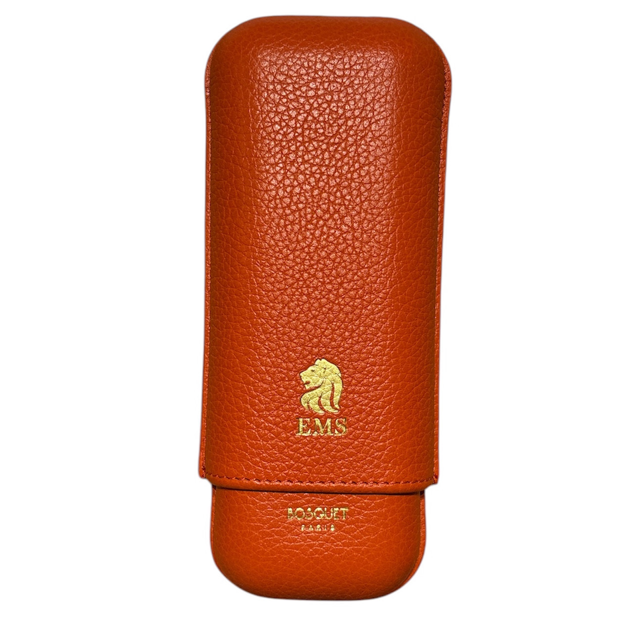 Bosquet EMS - Double Leather Cigar Case - for 2 Cigars - Orange Naranja ...