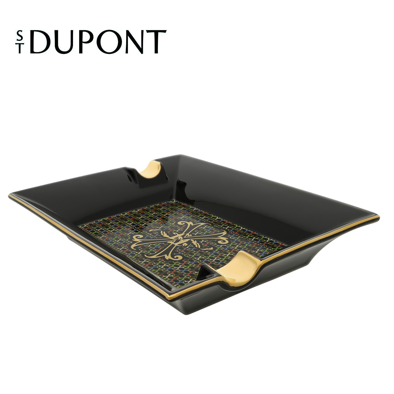 S.T. Dupont - Fuente Opus X Monogram - Porcelain Cigar Ashtray - Black