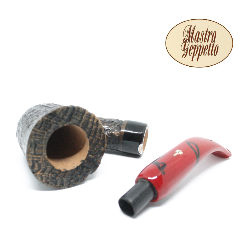 Mastro Geppetto - Sabbiato - Bent Calabash (Sandblasted) - 9mm Filter ...