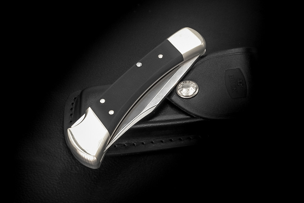Buck Knives 110 Elite Automatic Lockback Knife Clip Point Satin Blade w ...