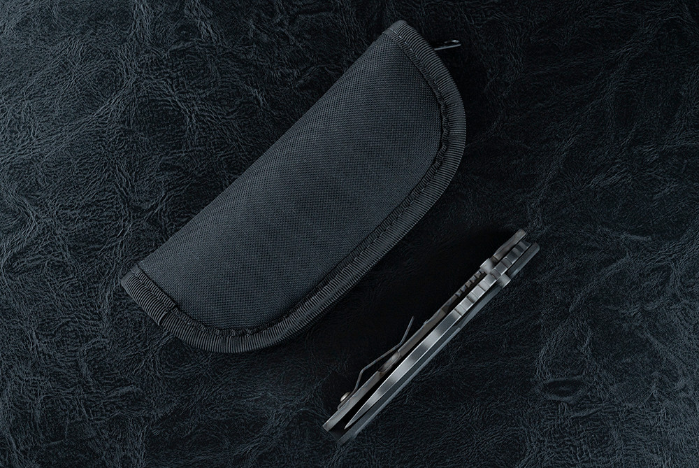 Strider Knives Old School SMF Hybrid Tiger Stripe Recurved Tanto Blade ...