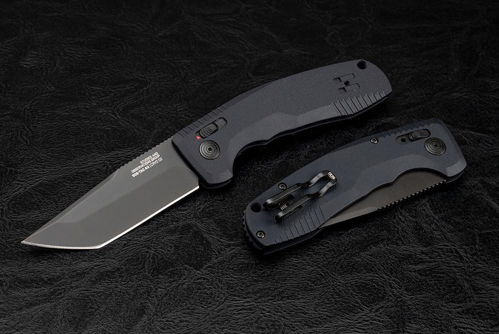 SOG Knives SOG-TAC AU Tanto Automatic Knife Black Blade w/ Black Handle ...