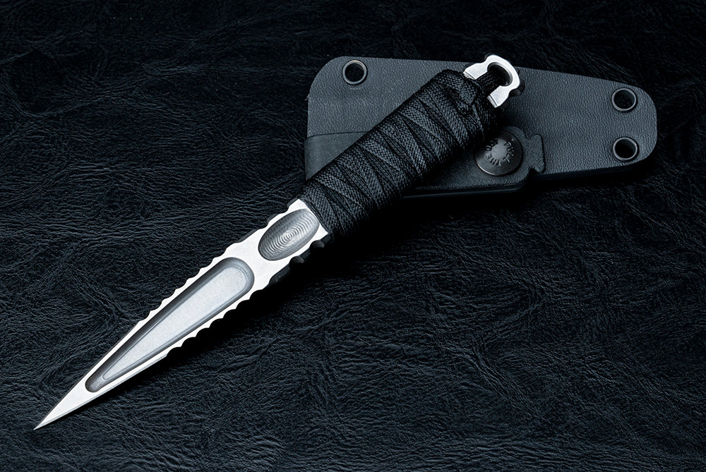 Knight Elements Custom OSS Dagger Partially Serrated Blade w/ Cord Wrap ...