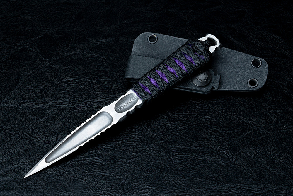 Knight Elements Custom OSS Dagger Partially Serrated Blade w/ Cord Wrap ...
