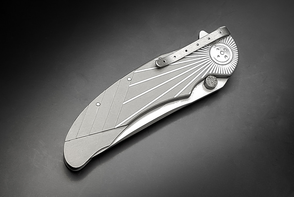 CRKT Elishewitz Starlight E-Lock 7343 Automatic Conversion Bead Blast ...