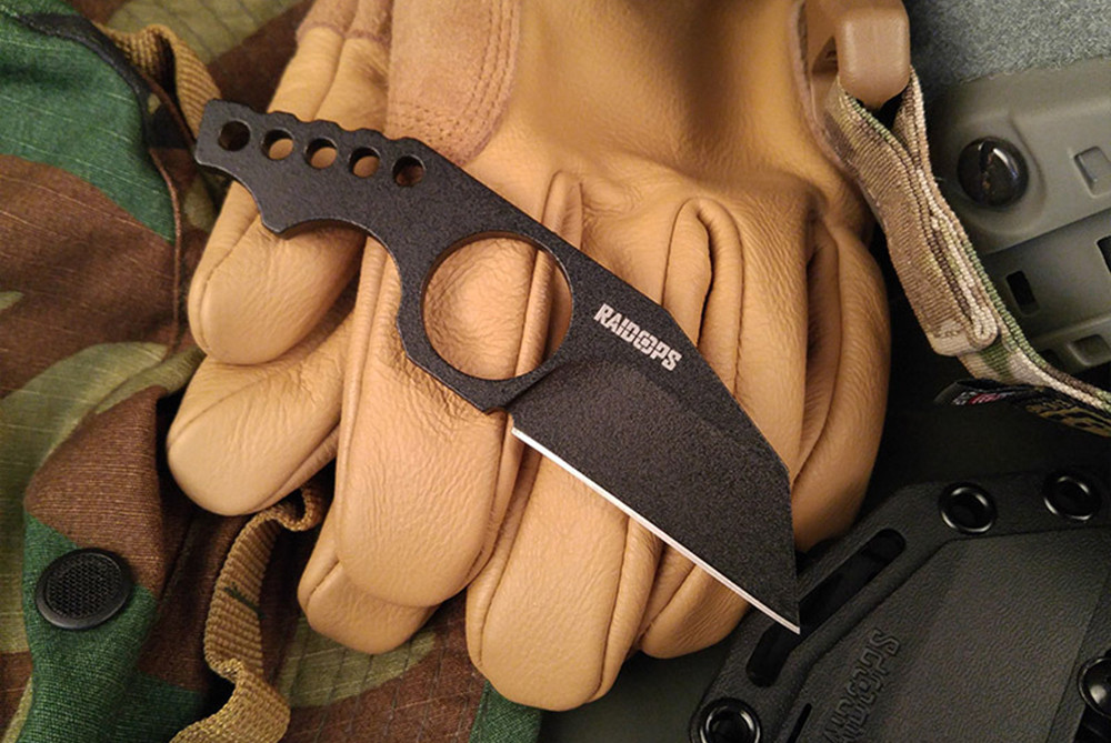 Raidops Falcon Claw Fixed Blade Blackout w/ Sheath - Tactical Elements Inc