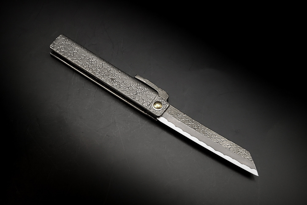 Tomita San Higo Naifugata Reverse Tanto Blade Hand Forged Hammertone ...