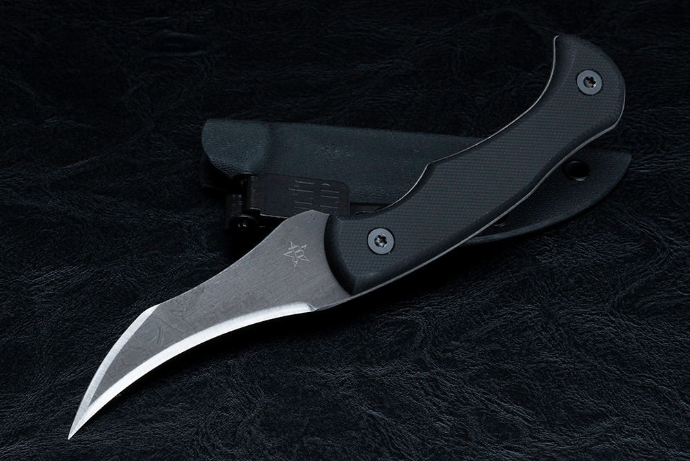 JB Knife and Tool Batwing Ditch Pik Fixed Blade Knife Black Blade w ...