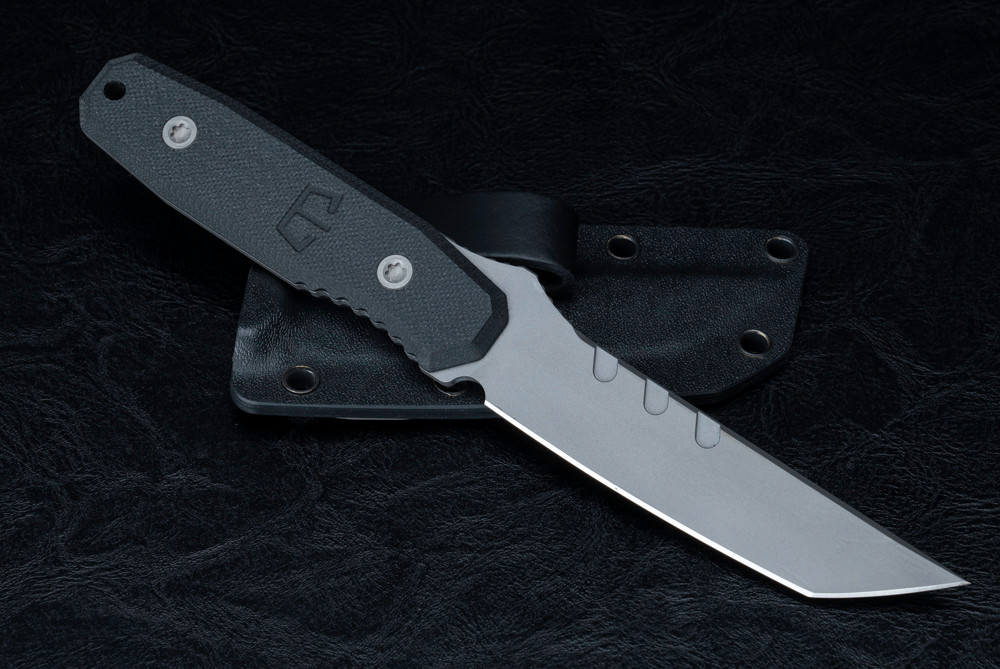Blackside Customs Kimura Fixed Blade Knife Tanto Gray Matter Blade w ...