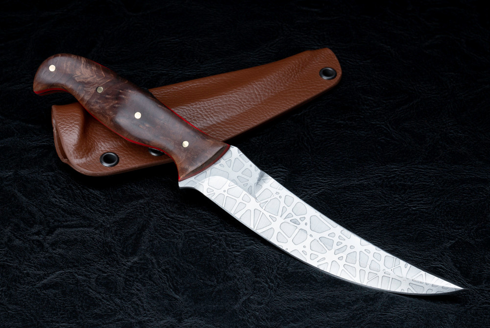 Watson Knives Magni JL Mod Fixed Blade Knife Acid Etched Double Edge ...