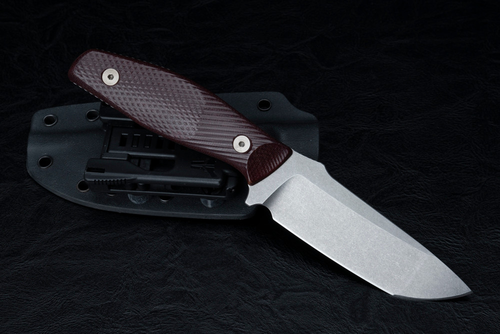 Carothers Performance Knives DEK2 Fixed Blade Knife CPM-3V Stonewashed ...