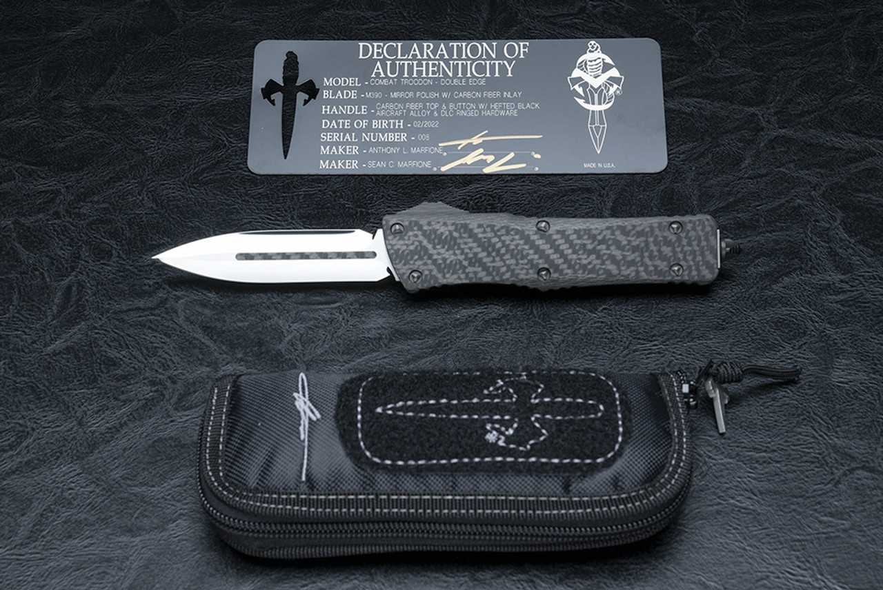 Marfione Custom Combat Troodon De Otf Automatic Knife Mirror Polished