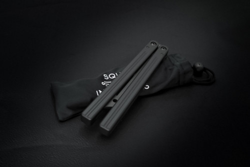Squid Industries Inked Triton V2 Butterfly Balisong Black Trainer ...
