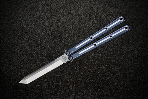 Squid Industries Timascus Tsunami Butterfly Balisong Tanto Satin Blade ...
