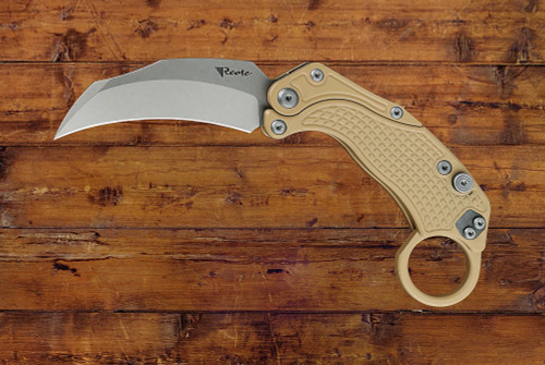 Reate Knives Exo K Gravity Karambit Button Lock Knife Black Pvd Blade W