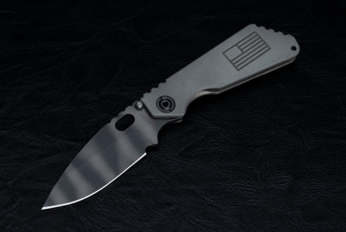 Strider Knives SMF Tiger Stripe Blade and Frame Lock w/ Black Textured ...