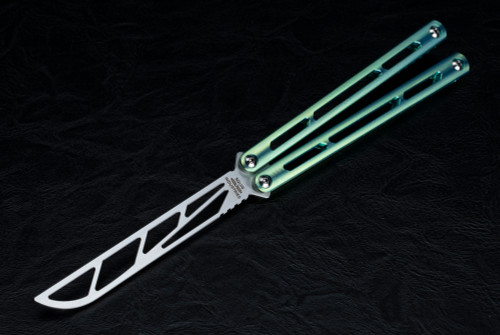 Squid Industries Timascus Tsunami Butterfly Balisong Tanto Satin Blade ...