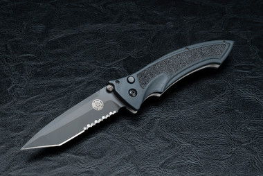 Masters of Defense Large Tactical Tanto Button Lock Folding Knife Black ...