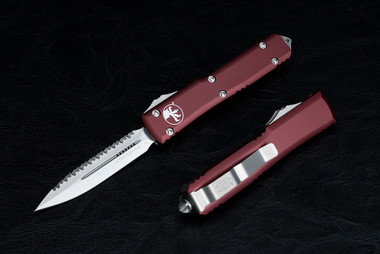 Microtech Knives Ultratech D/E OTF Automatic Knife Serrated Satin Blade ...