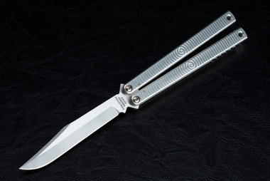 Squid Industries Spiral Krake Raken V3 Butterfly Balisong Bowie Satin ...