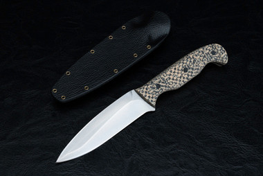 Watson Knives Magni L Fixed Blade Knife Stonewashed Double Edge Blade w ...