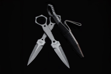 Bawidamann Design Needle Dagger Fixed Blade Knife VZ Grips Fishnet ...