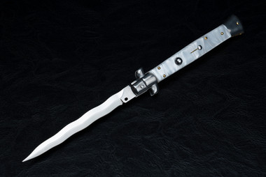 Frank Beltrame Knives 11" Italian Stiletto Automatic Kris Knife Polish ...