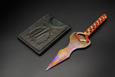 Strider Knives Titanium Push Dagger w/ Paracord Lanyard and Leather ...
