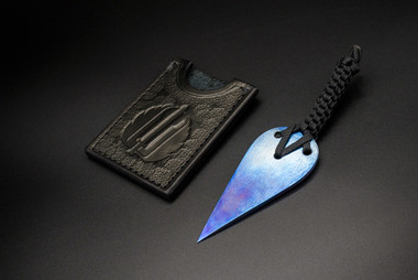 Strider Knives Titanium Push Dagger w/ Paracord Lanyard and Leather ...