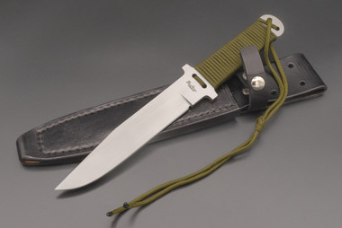 Al Polkowski Custom Fighter Fixed Blade Knife Bead Blast Blade w ...