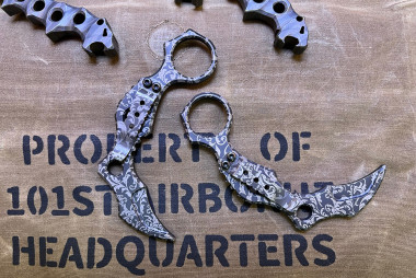 Raidops CQCT Karam Carry Noble Titanium Karambit Trainer Dark Brown Finish - Tactical Elements Inc